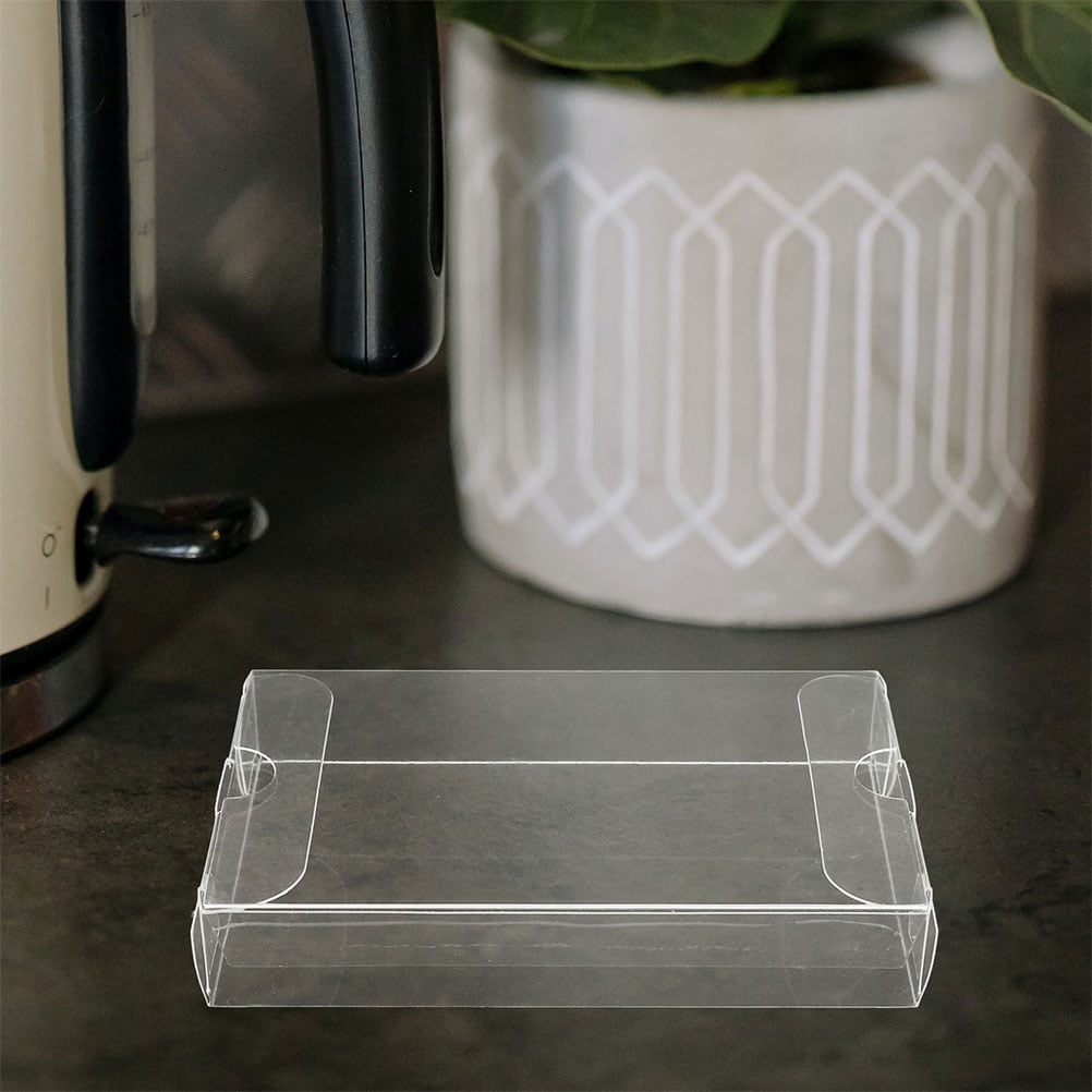 KONTONTY 8pcs Retro PVC Cassette Tape Holder Box Transparent Audio ...