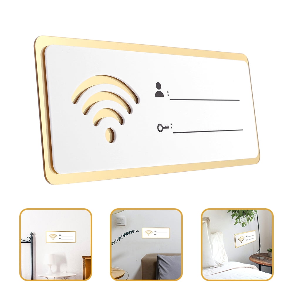 KONTONTY Acrylic WiFi Password Sign for Guestroom Restroom and Public ...