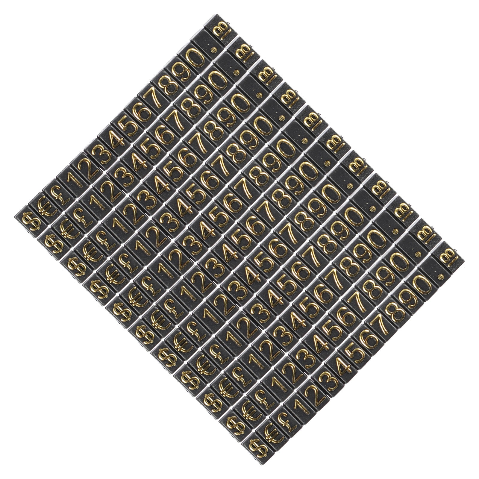 KONTONTY 10Pcs Supermarket Price Display Boards Golden Plastic Price ...