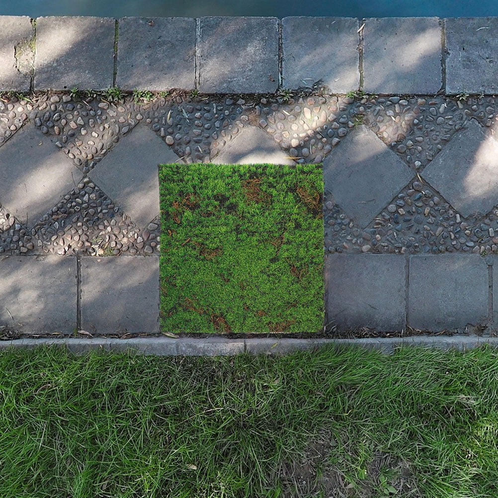 KONTONTY Artificial Grass Square Mat Fake Grass Turf Patch Tiles ...