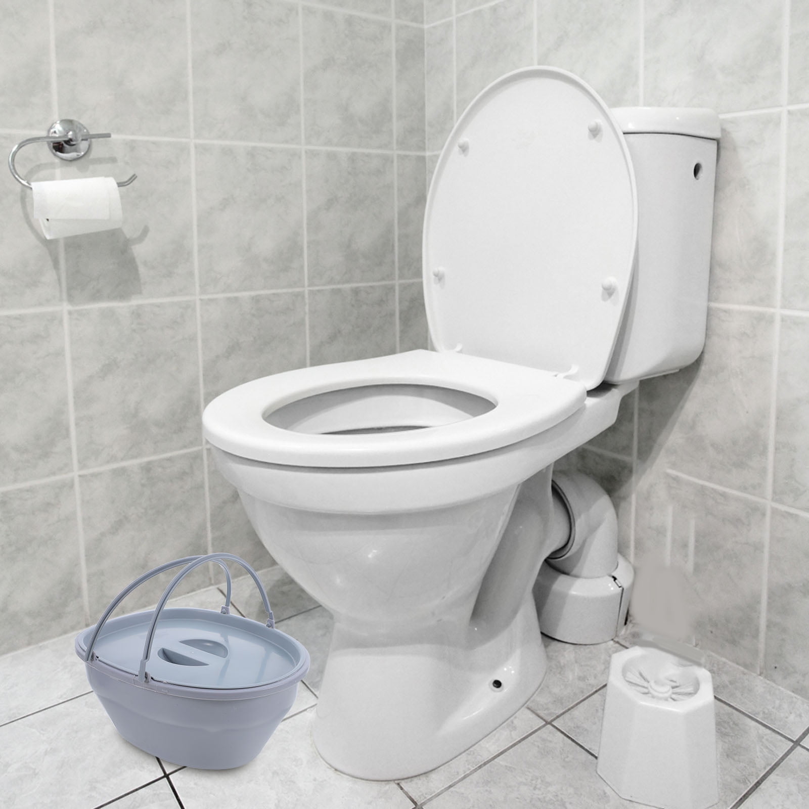 KONTONTY Bedside Commode Toilet Inner Liner For Elderly Detachable ...