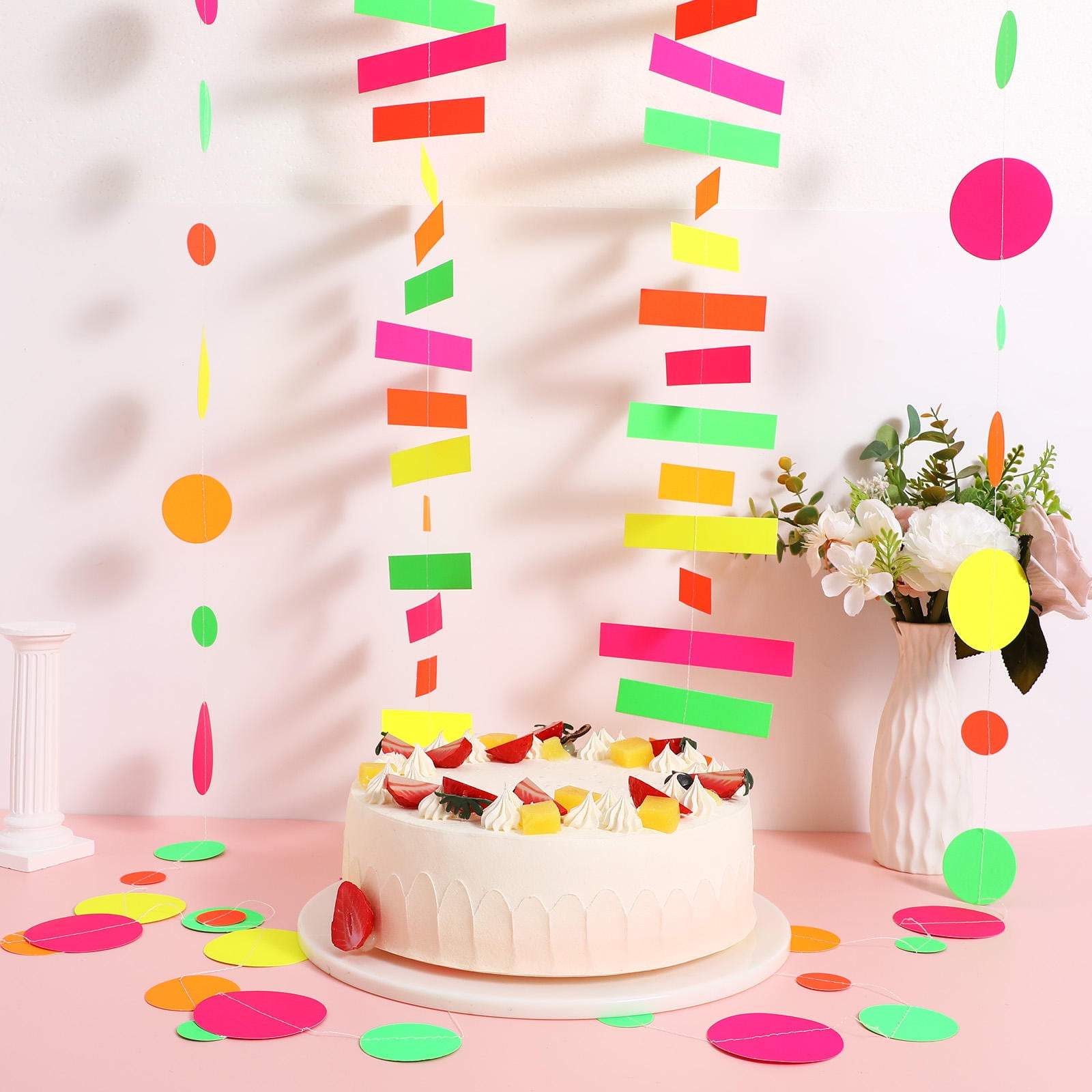 KONTONTY Birthday Party Decorations Sign Paper Streamers Glow Supplies ...