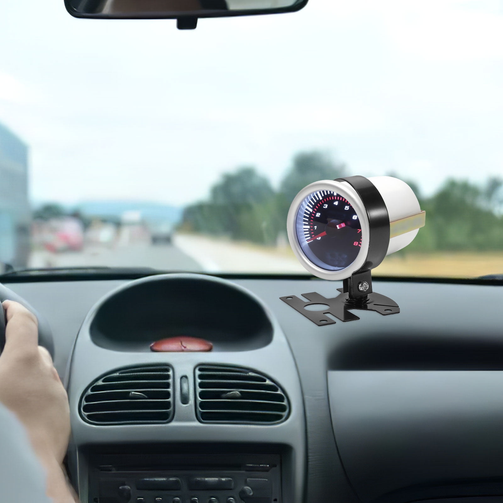 KONTONTY Black Gauge Mount Bracket Single Hole Meter Pod Swivel Gauge ...