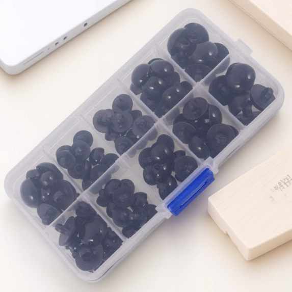 KONTONTY Black Plastic Mushroom Shaped Button for Sewing, Crafts, and ...