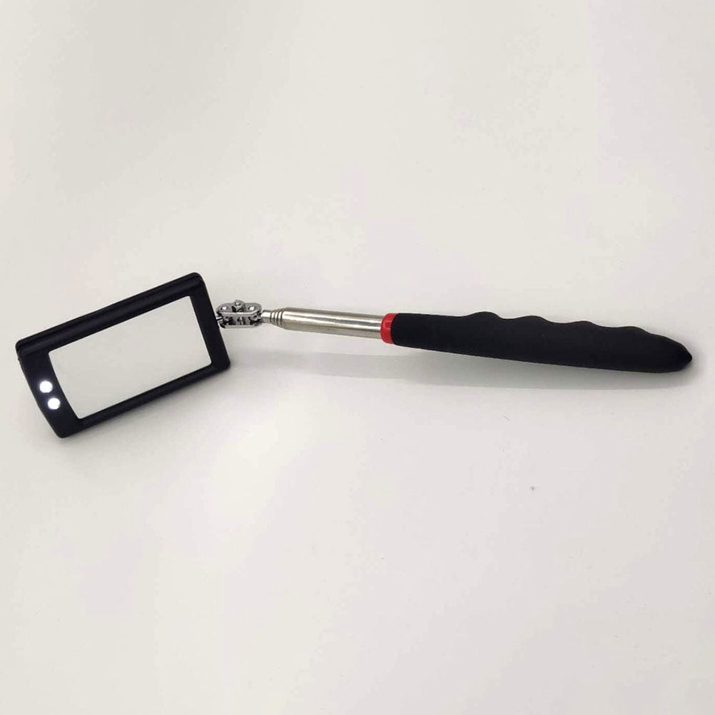 KONTONTY Black Telescoping Inspection Mirror with LED Lights for Car ...