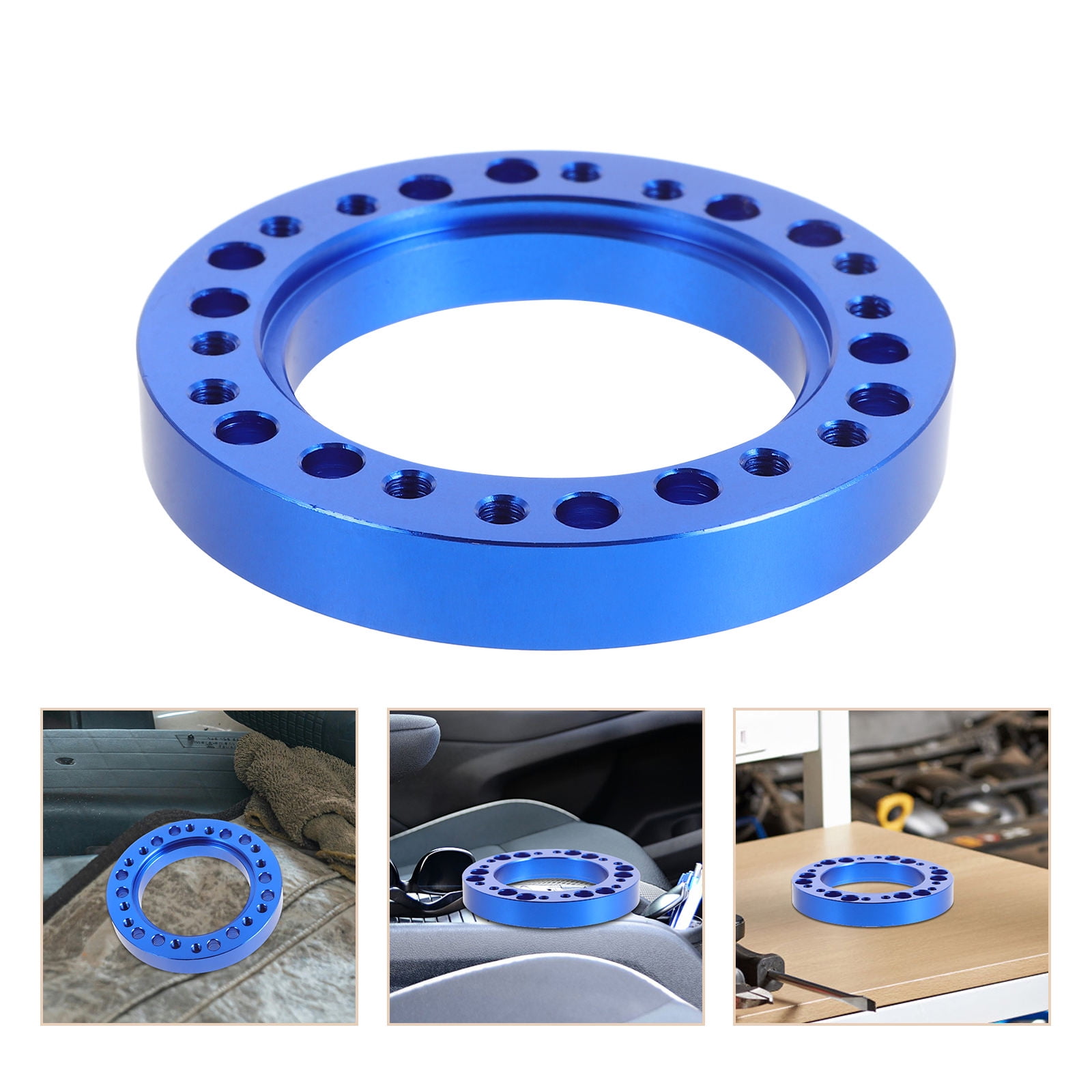 KONTONTY Blue Aluminum Alloy Steering Wheel Hub Extender for Cars ...