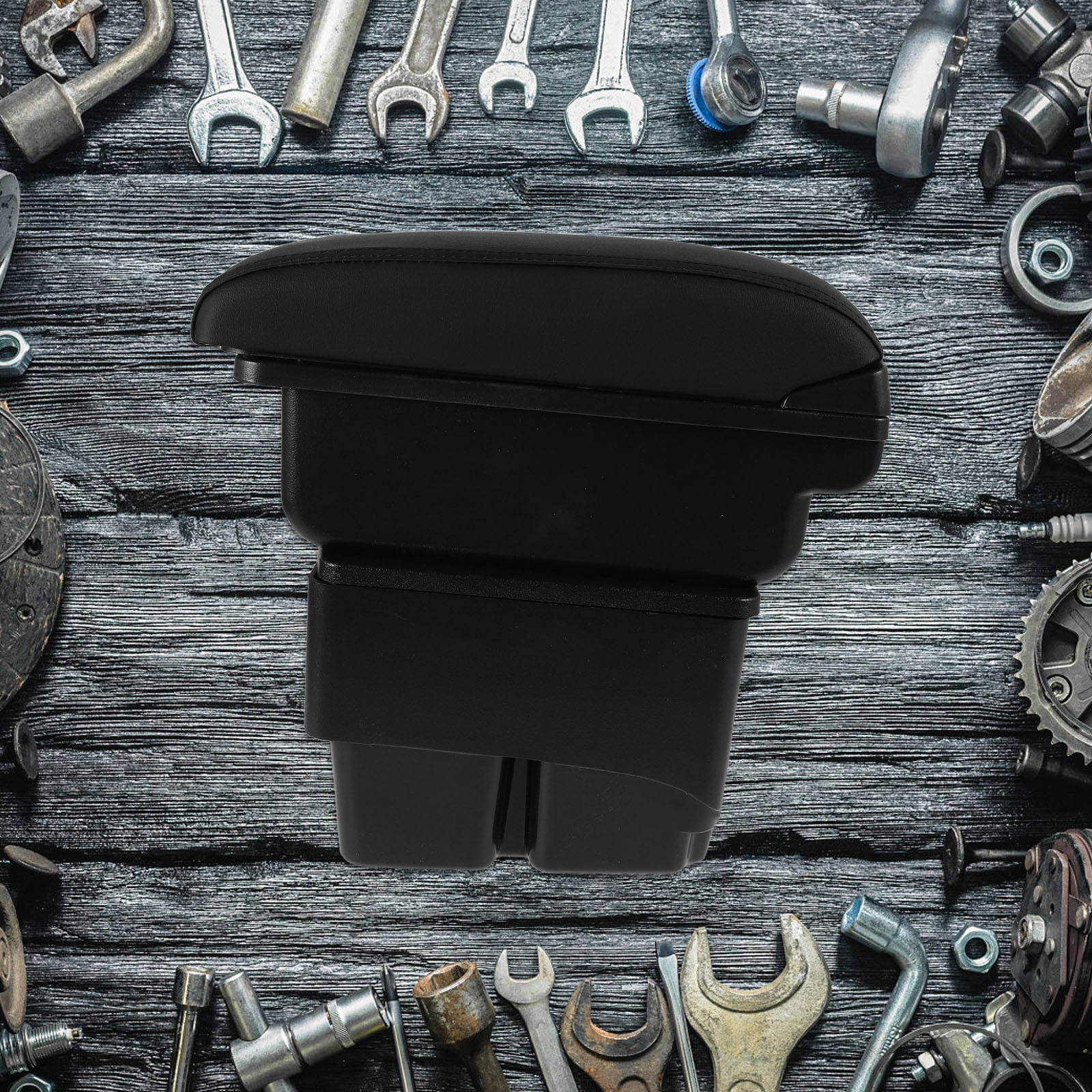 KONTONTY Car Armrest Storage Box Compatible For Ford Fiesta Plastic Car ...