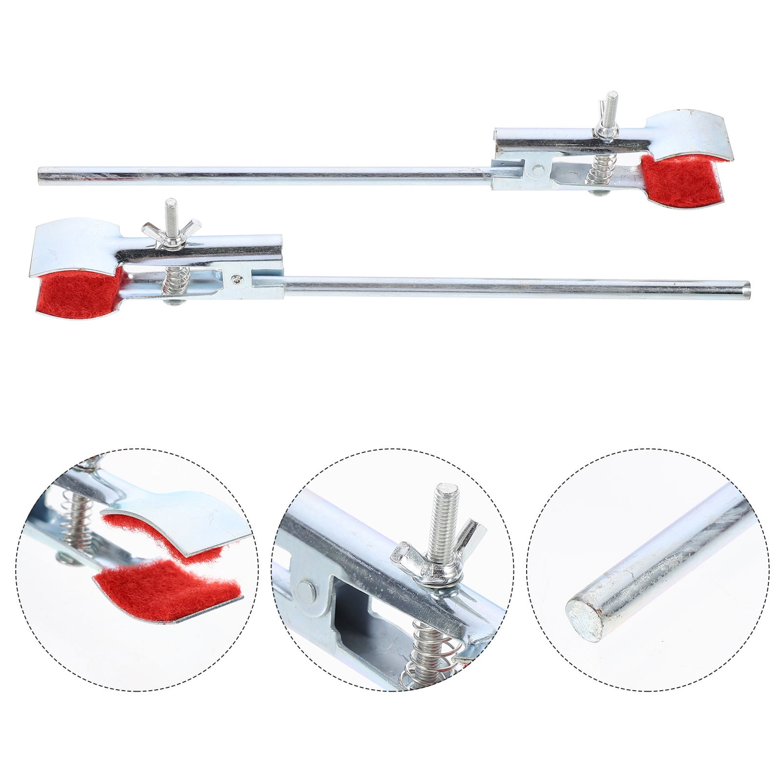 KONTONTY Carbon Steel Cotton Pad Flask Clamp 18.5x3cm Silver for ...