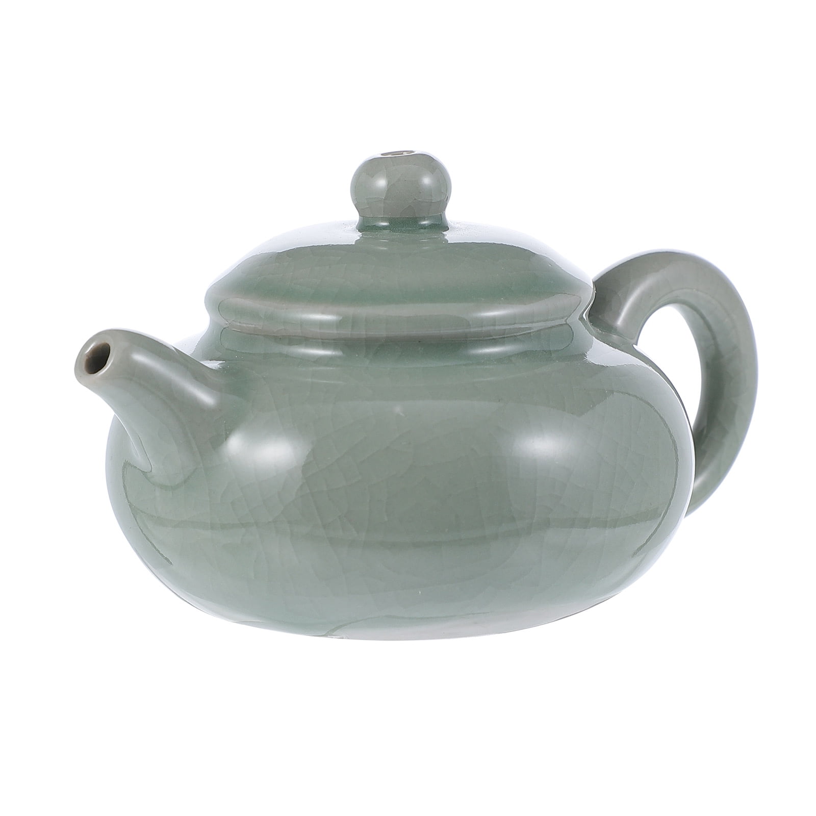 KONTONTY Ceramic Water Container Green Teapot Shape For Chinese ...