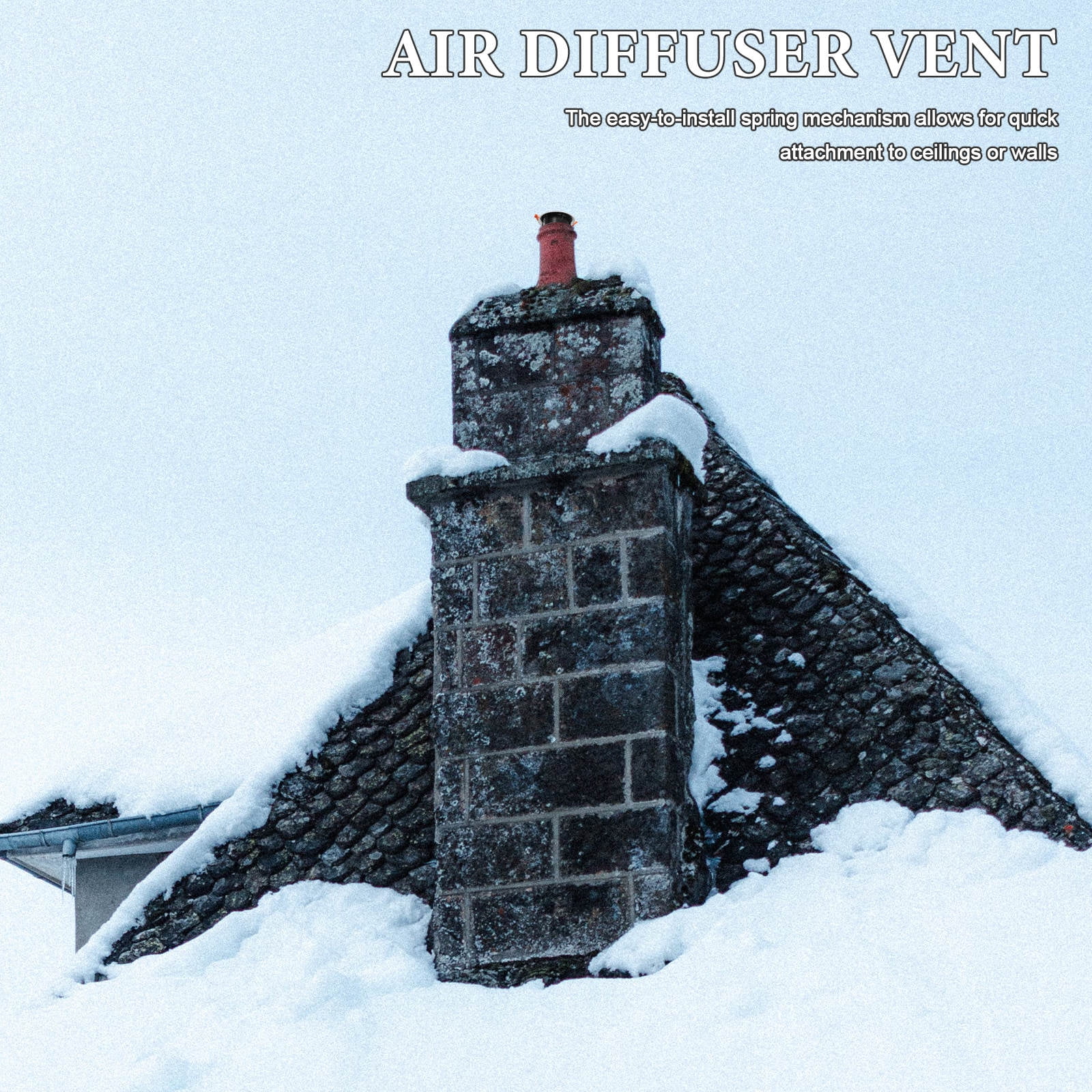 KONTONTY Circular Exhaust Air Vent ABS Ceiling Round Air Vent with ...