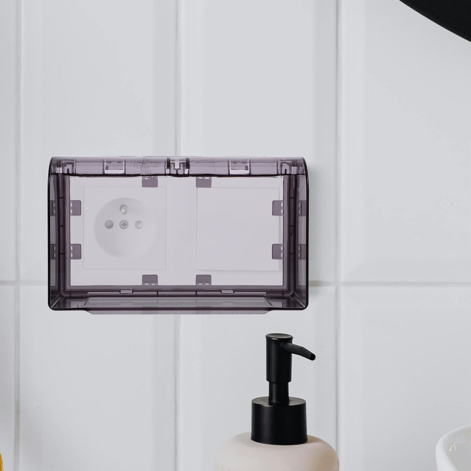 KONTONTY Clear Weatherproof Outlet Covers Box with Adhesive Socket ...
