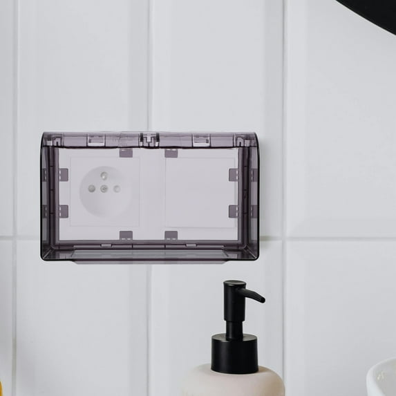 KONTONTY Clear Weatherproof Outlet Covers Box with Adhesive Socket ...