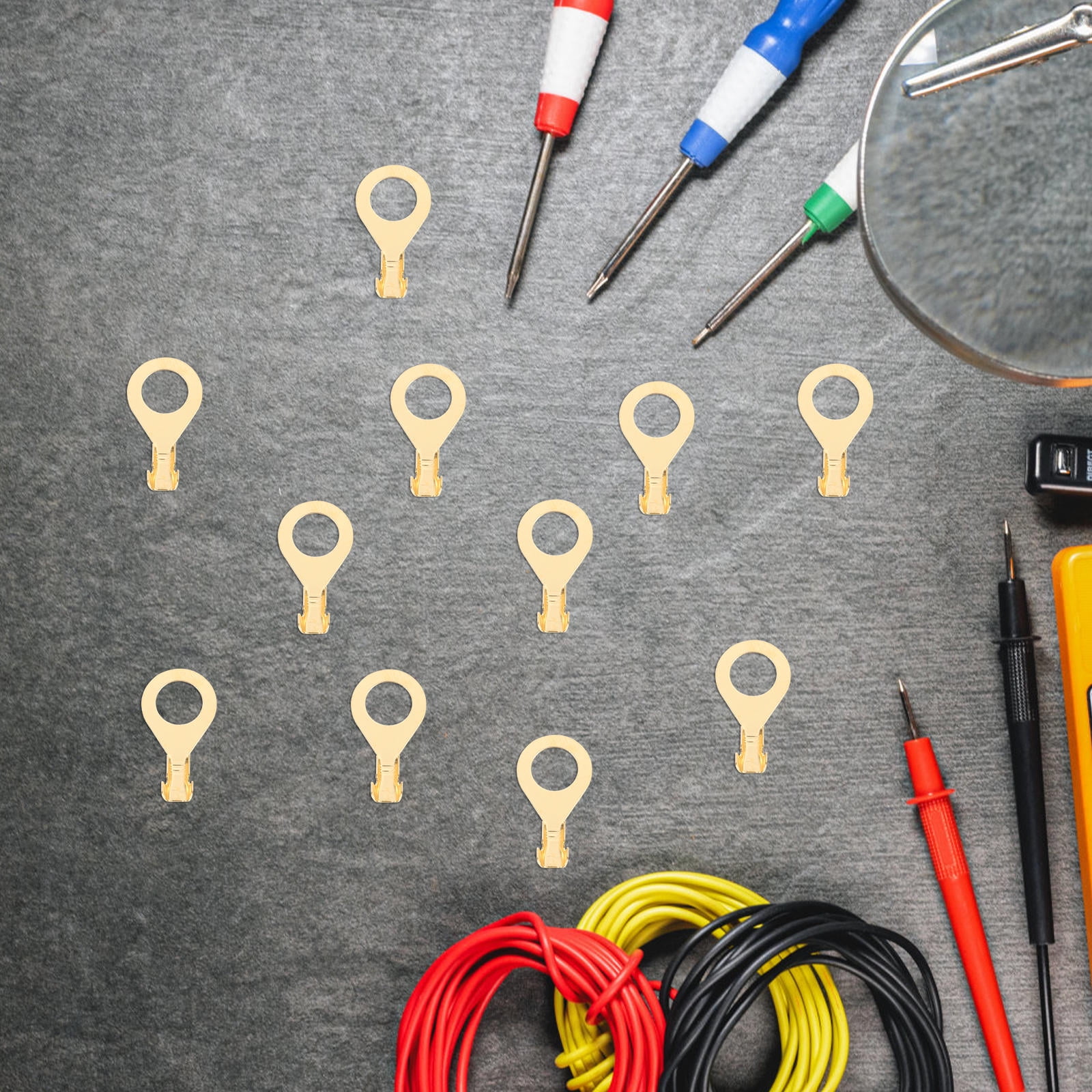 KONTONTY Copper Wire Lugs Kit with Golden Terminals for Home Electrical ...