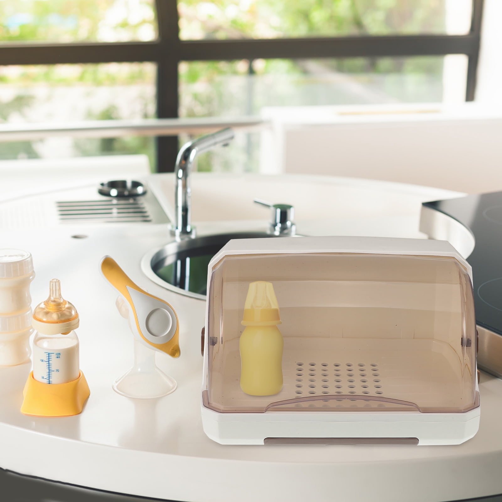 KONTONTY Cup Storage Rack Countertop Holder for Nursing Bottles Case ...