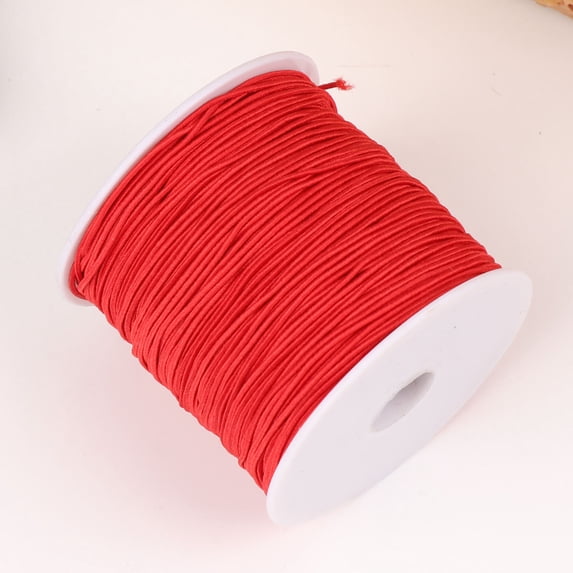 KONTONTY Elastic String for Diy Jewelry Making Red 1 Roll Diy ...