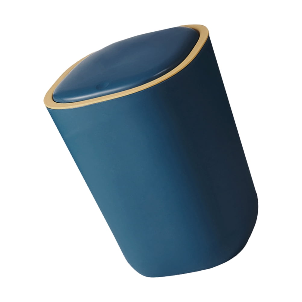 KONTONTY Environment Friendly Blue Trash Can Plastic Waste Storage Box ...