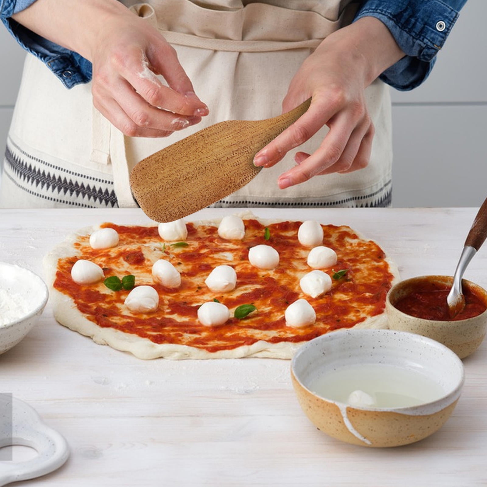 KONTONTY FRCOLOR 5 Pcs Wooden Spurtles Kitchen Tools Set Heat Resistant ...