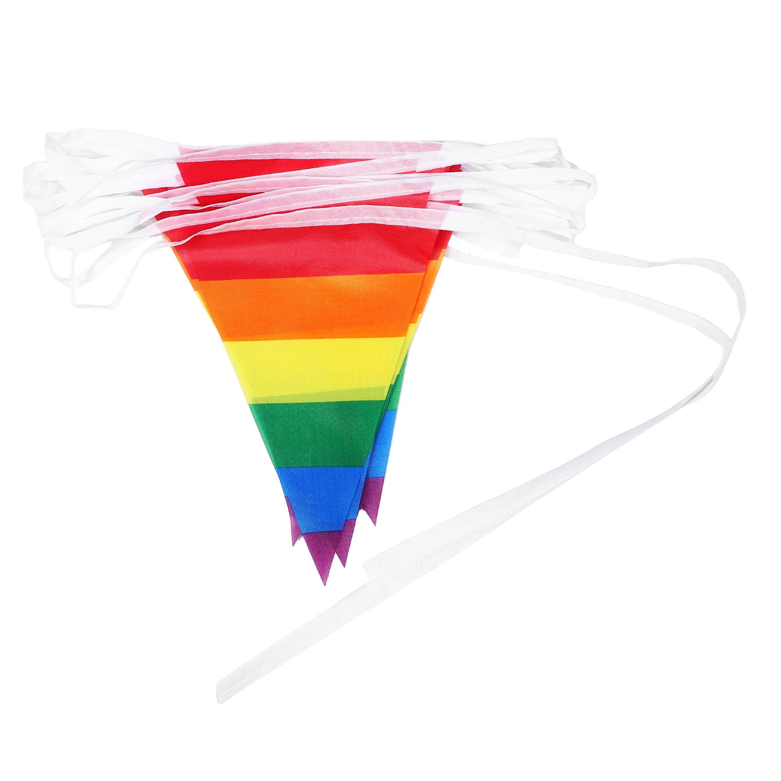 KONTONTY Fabric Triangle Flag Festival Triangle Flag Banner String ...