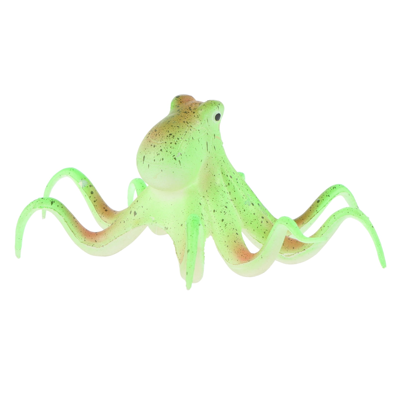 KONTONTY Silicone Glowing Octopus Aquarium Ornament Green Realistic ...
