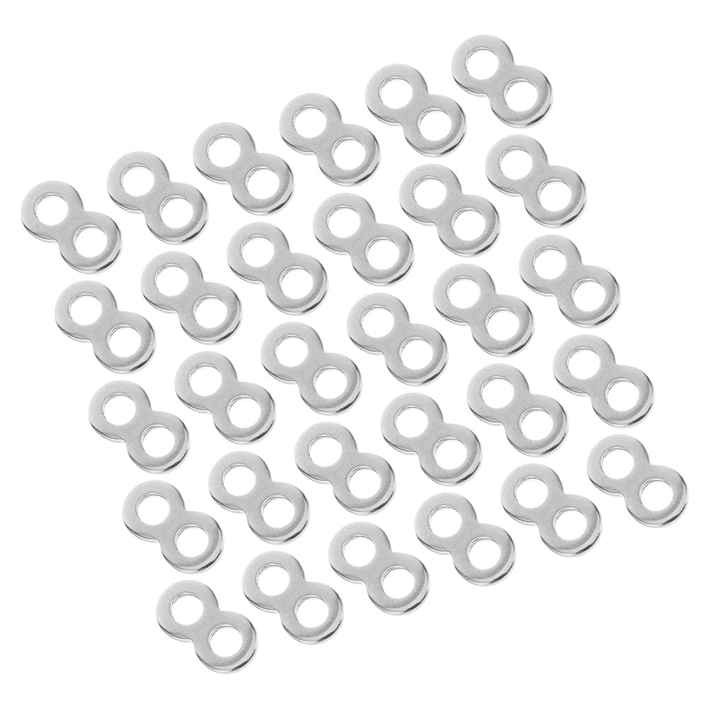 KONTONTY HOMEMAXS 80pcs Stainless Steel 8 Shaped Connectors Heavy Duty Flat Brackets for ...