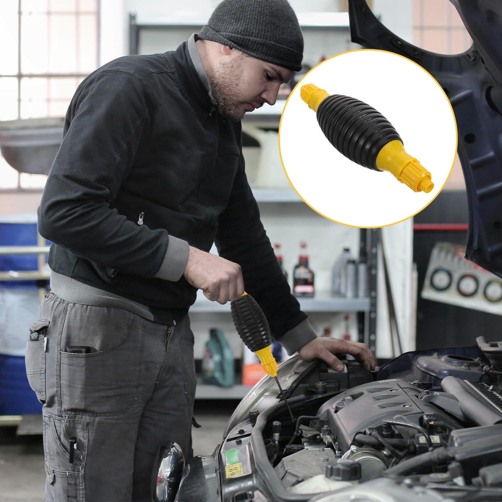 KONTONTY Handheld Oil Siphon Pump For Car And Suv Essentials For ...