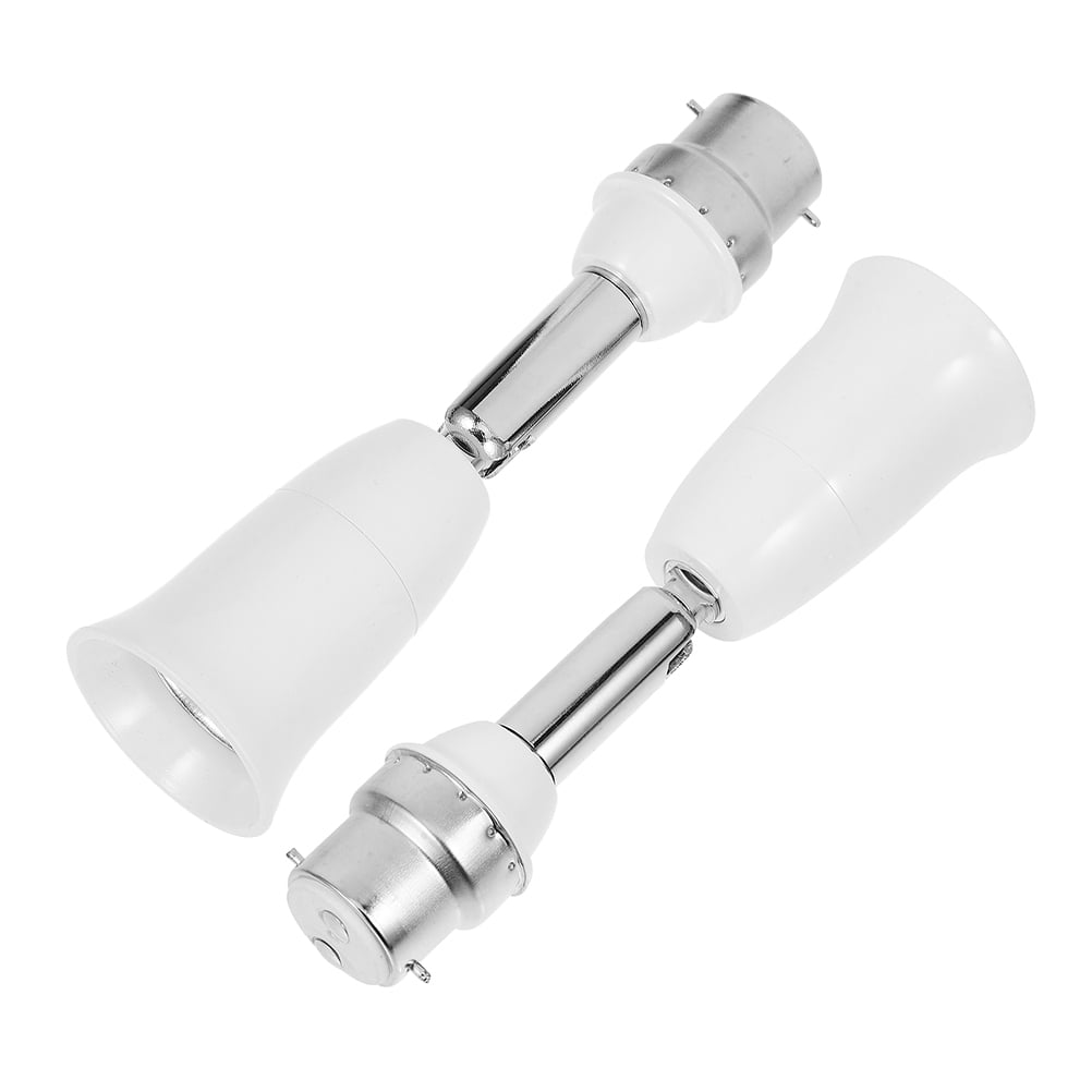 KONTONTY Hemoton 2pcs B22 to E27 Light Socket Extender Adjustable Bulb ...
