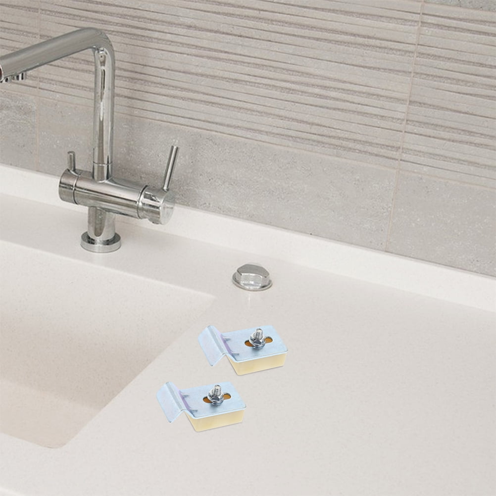 KONTONTY Hemoton 6pcs Kitchen Sink Brackets Undermount Support Clips ...