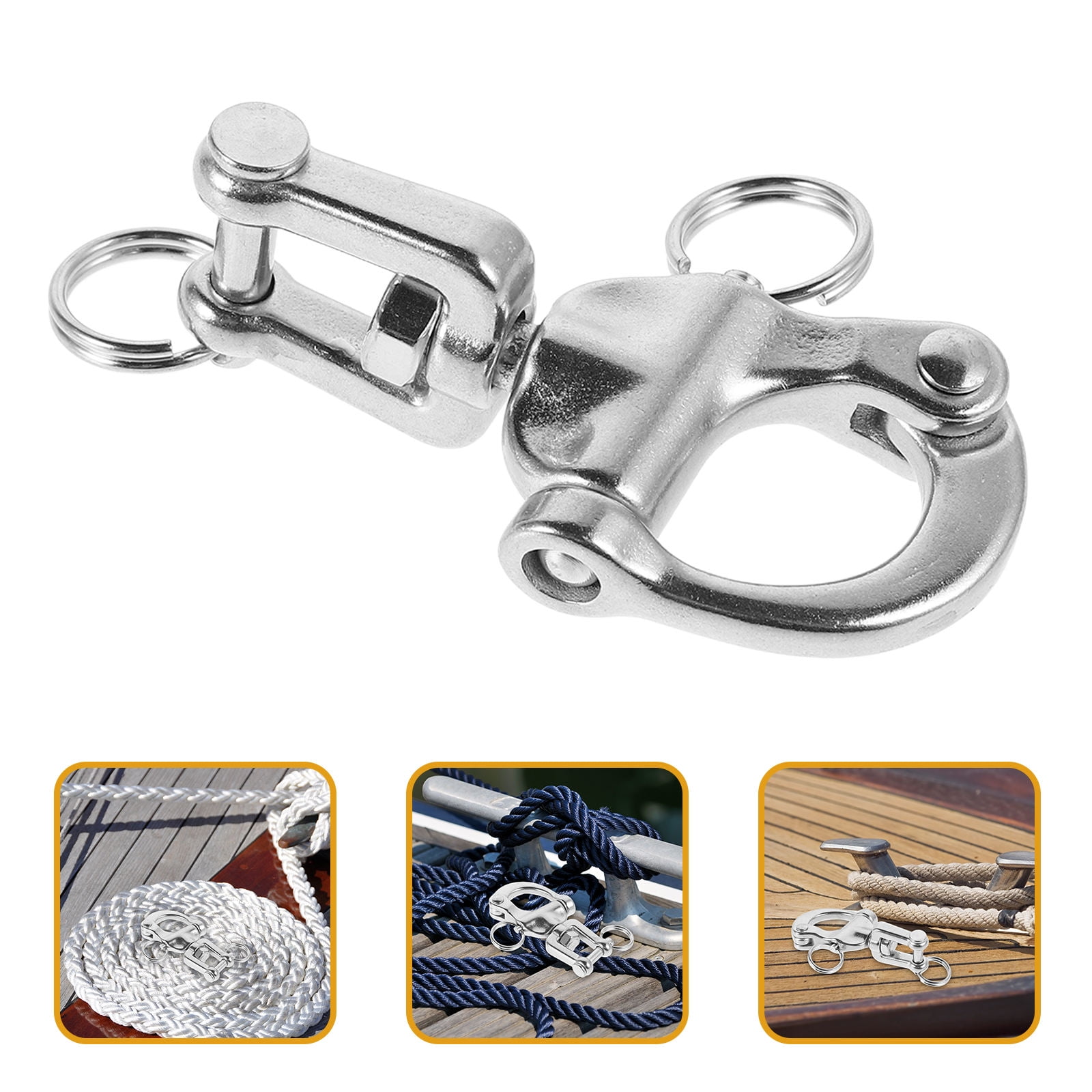 KONTONTY Hemoton Stainless Steel Swivel Shackle for Marine Use Ideal ...