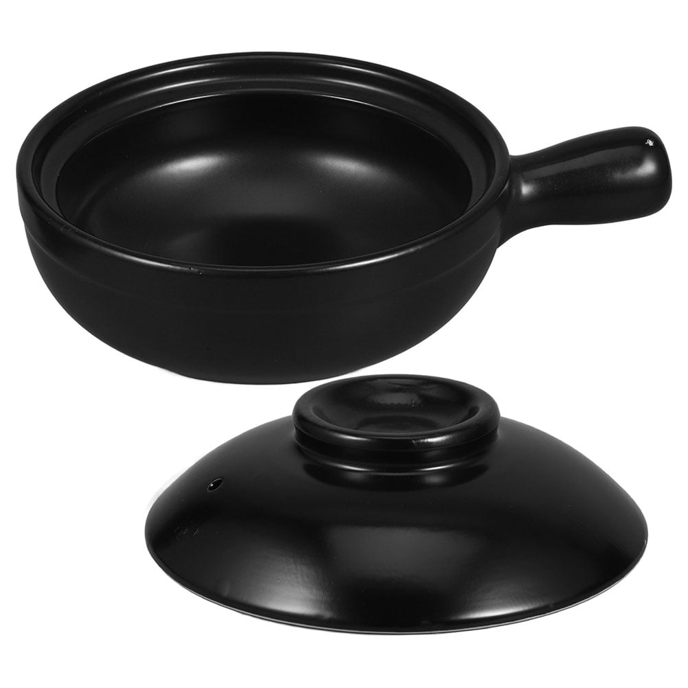 KONTONTY Japanese Clay Pot Terracotta Cooking Pot With Lid Versatile ...