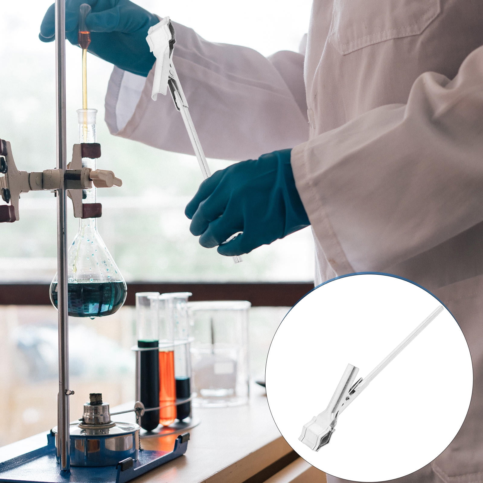 KONTONTY Lab Stand Clamp Holder Adjustable Lab Clamp Holder Chemistry ...