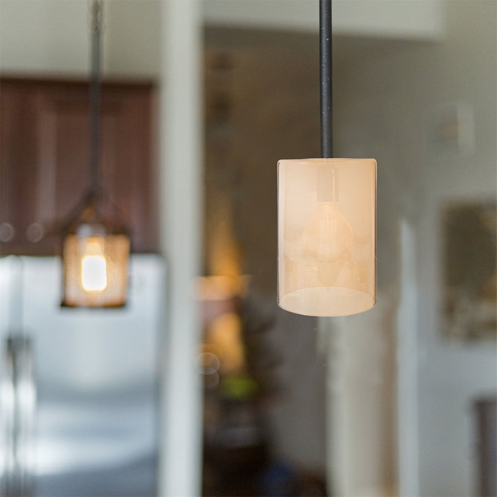 KONTONTY Light Shade Replacement Vintage Glass Pendant Shade Cylinder ...