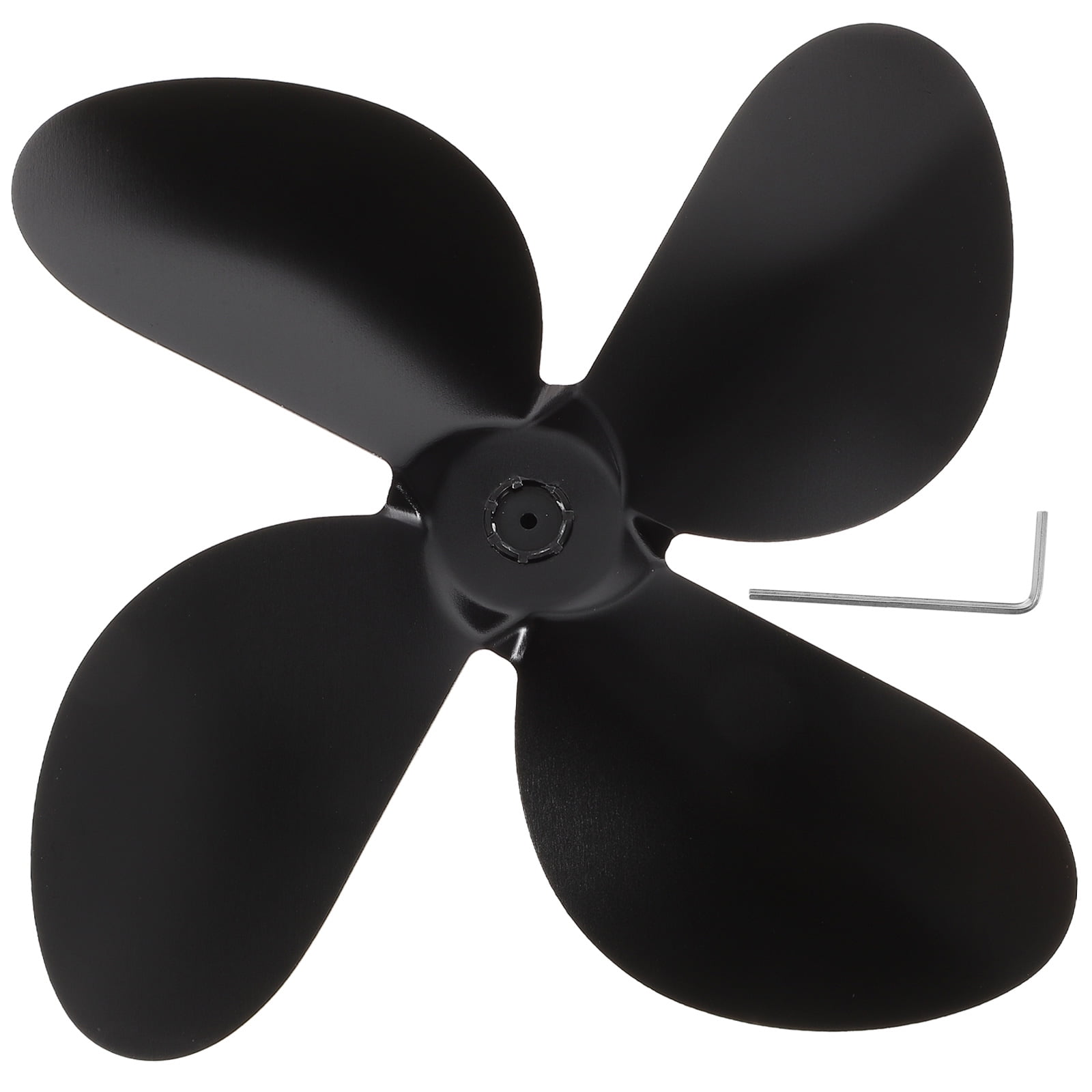 KONTONTY Lightbulb Fan Fireplace Fan Blade Aluminum Alloy Furnace ...