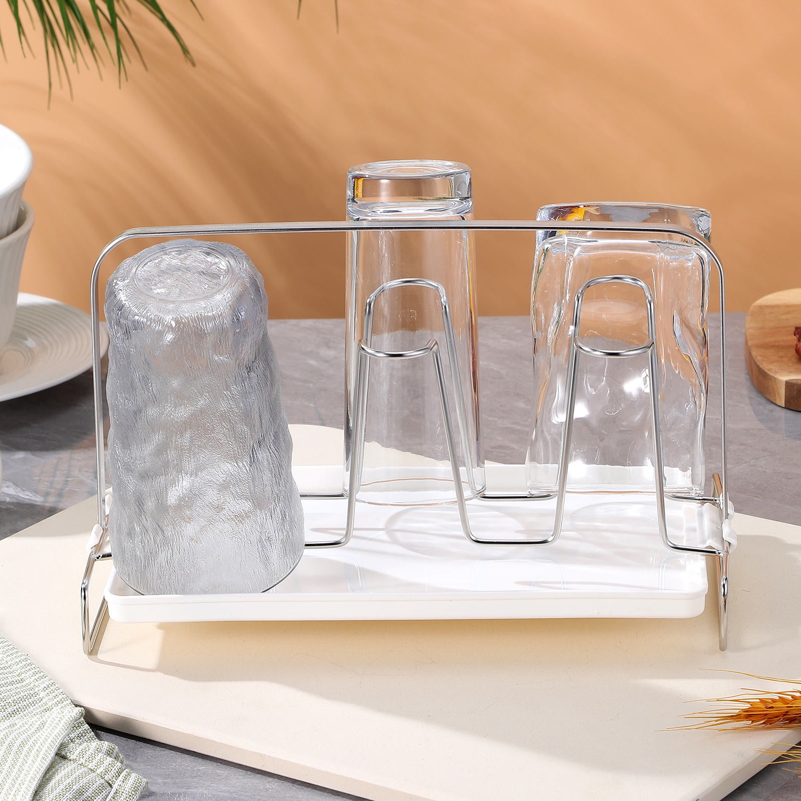 KONTONTY Metal Tea Cup Holder Coffee Cup Storage Rack Water Glass ...