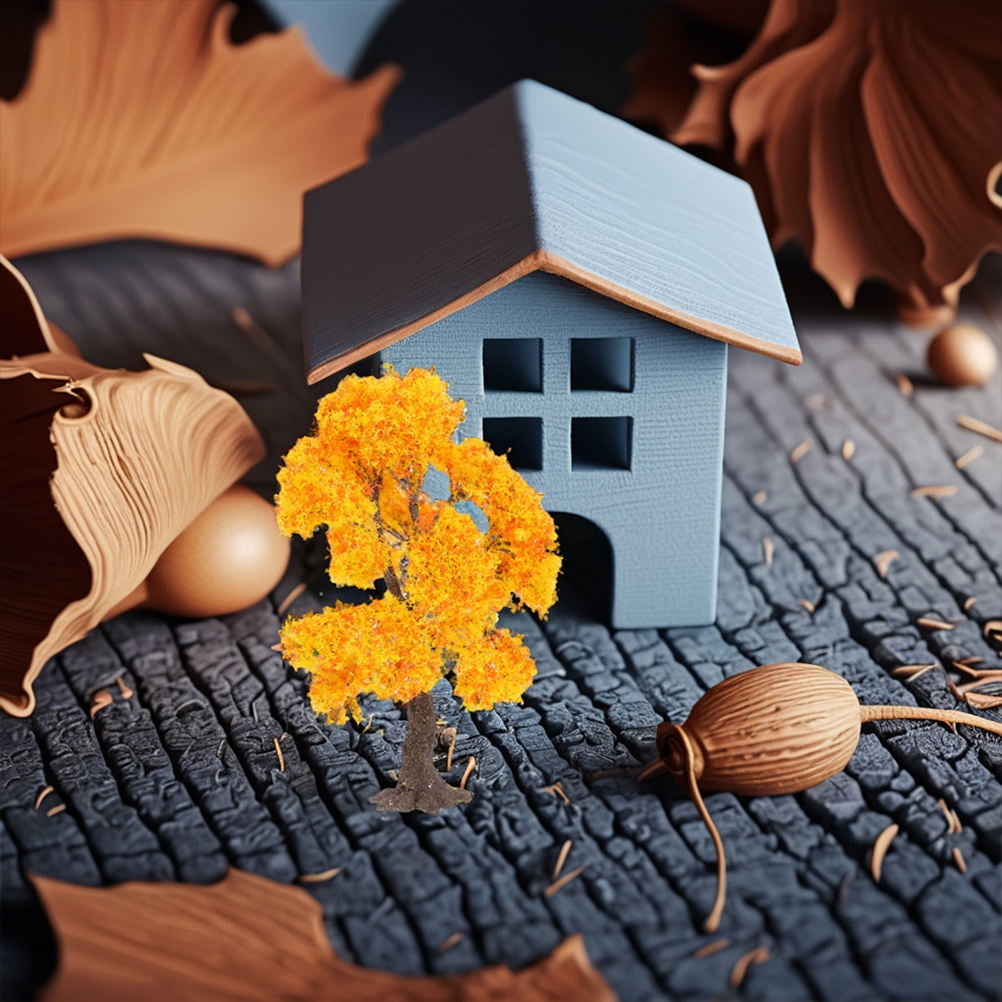 KONTONTY Miniature Tree Figurines Model Landscape Tree Decor Dioramas ...