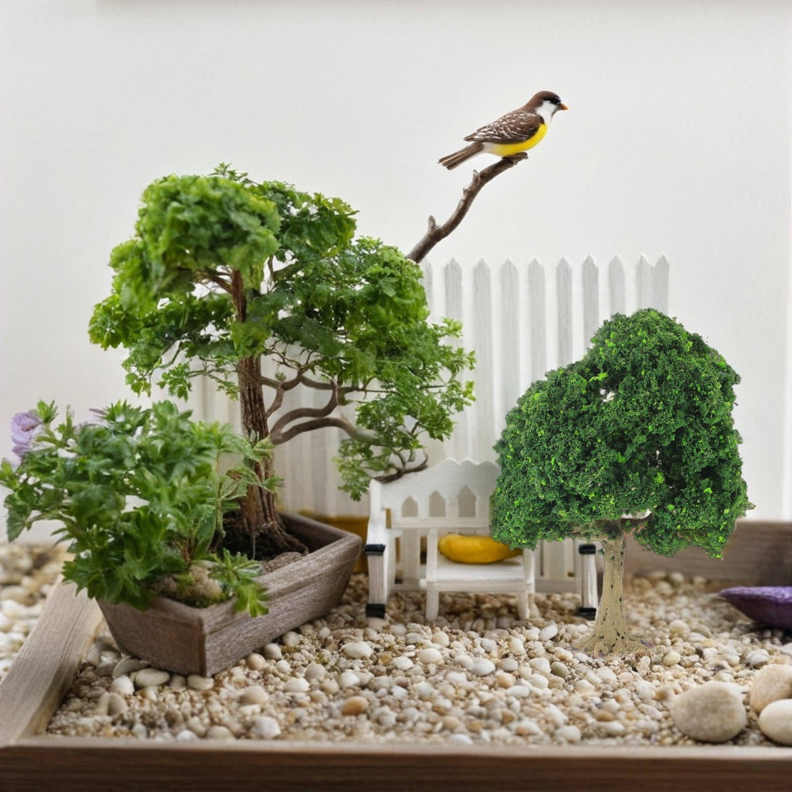 KONTONTY Model Tree Train Scenery Landscape Pine Miniature Diorama Tree ...