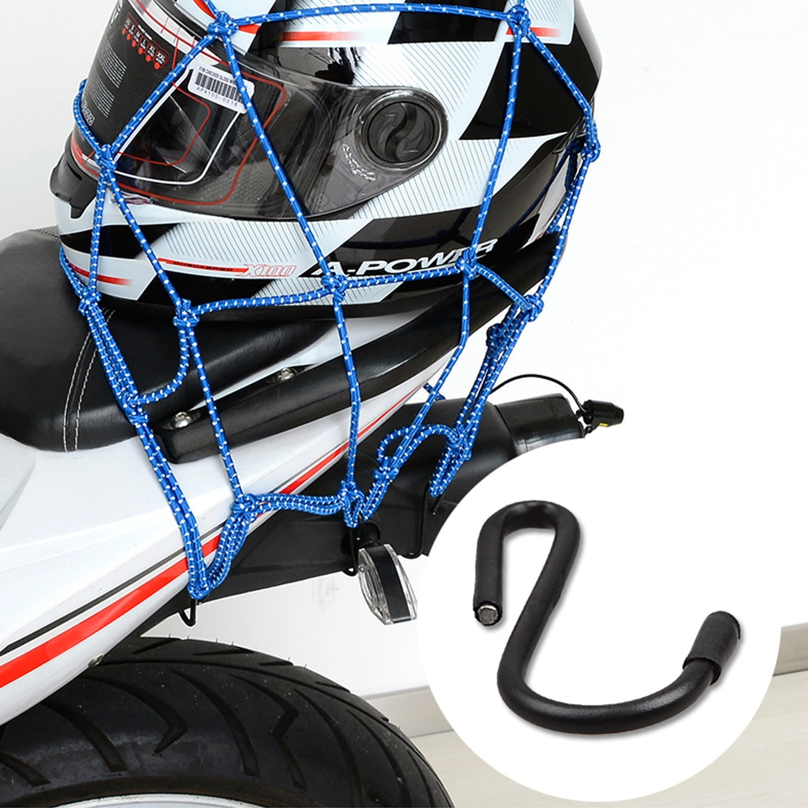 KONTONTY Motorcycle Accessories 1Pack Blue Latex Helmet Rope 30X0 ...