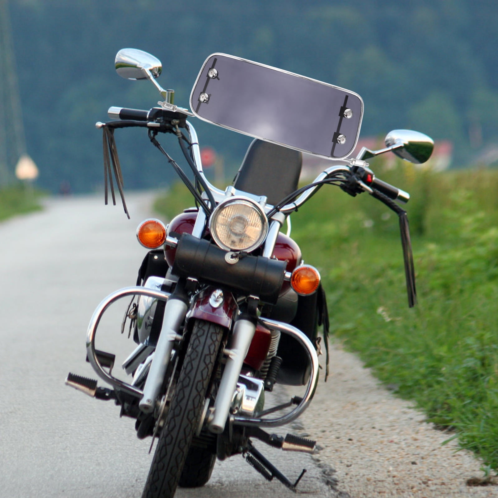 KONTONTY Motorcycle Windshield Motorcycle Wind Deflector With Mount ...