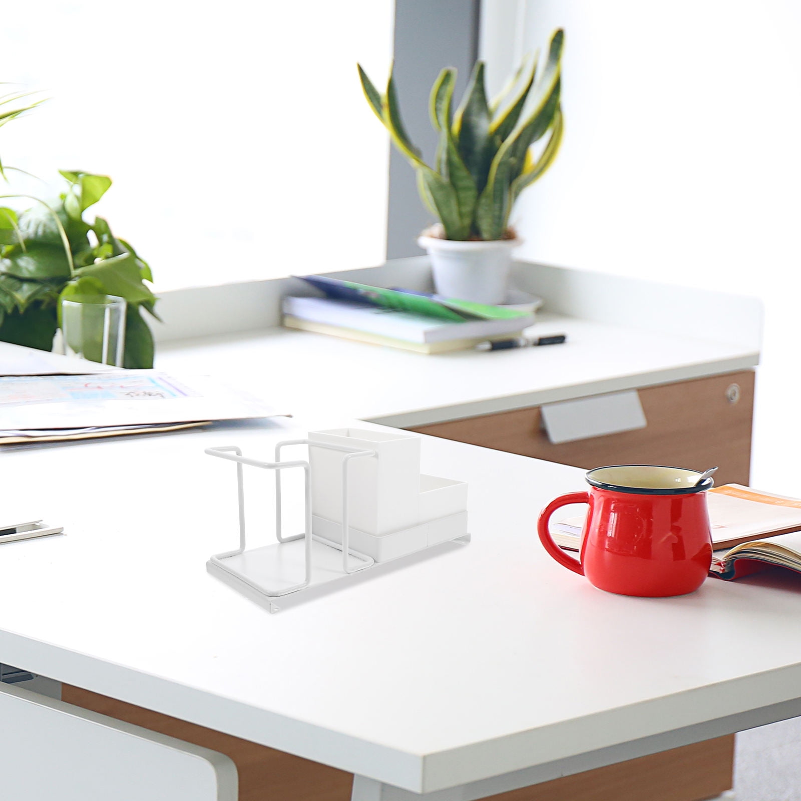 KONTONTY Multi-Functional Carbon Steel Paper Cup Rack Coffee Tea Bag ...