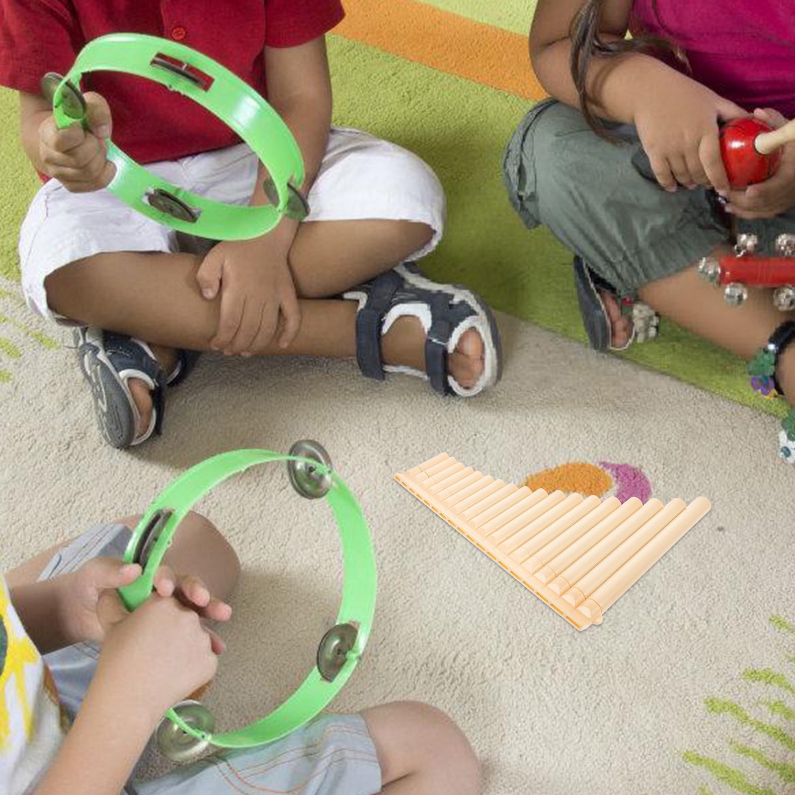 KONTONTY Pan Flute 18 Pipes Plastic Musical Instrument for Beginner Use ...