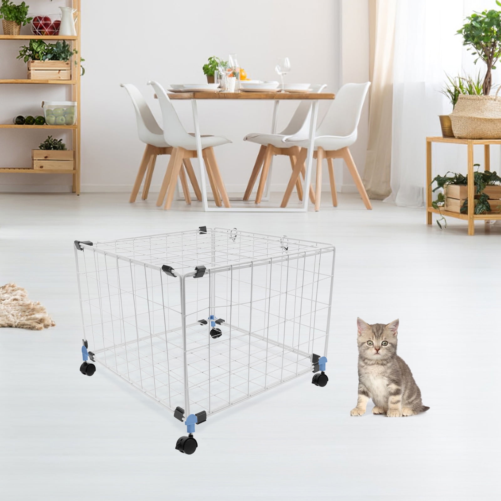 KONTONTY Pet Cage Casters with Spinner Wheels for Easy Mobility and ...
