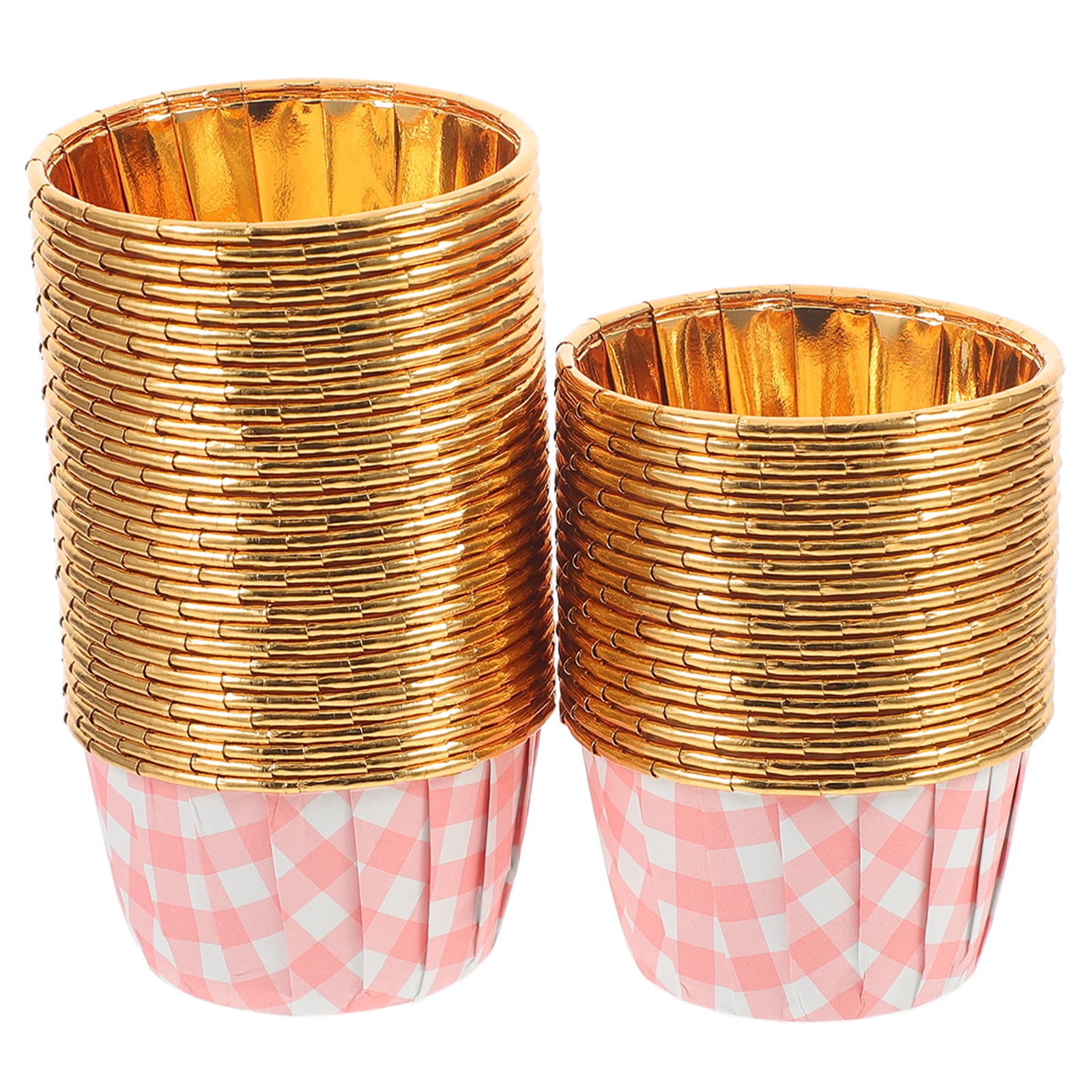 KONTONTY Pink Cupcake Liners Made of AluminiumFoil Paper for Storage ...