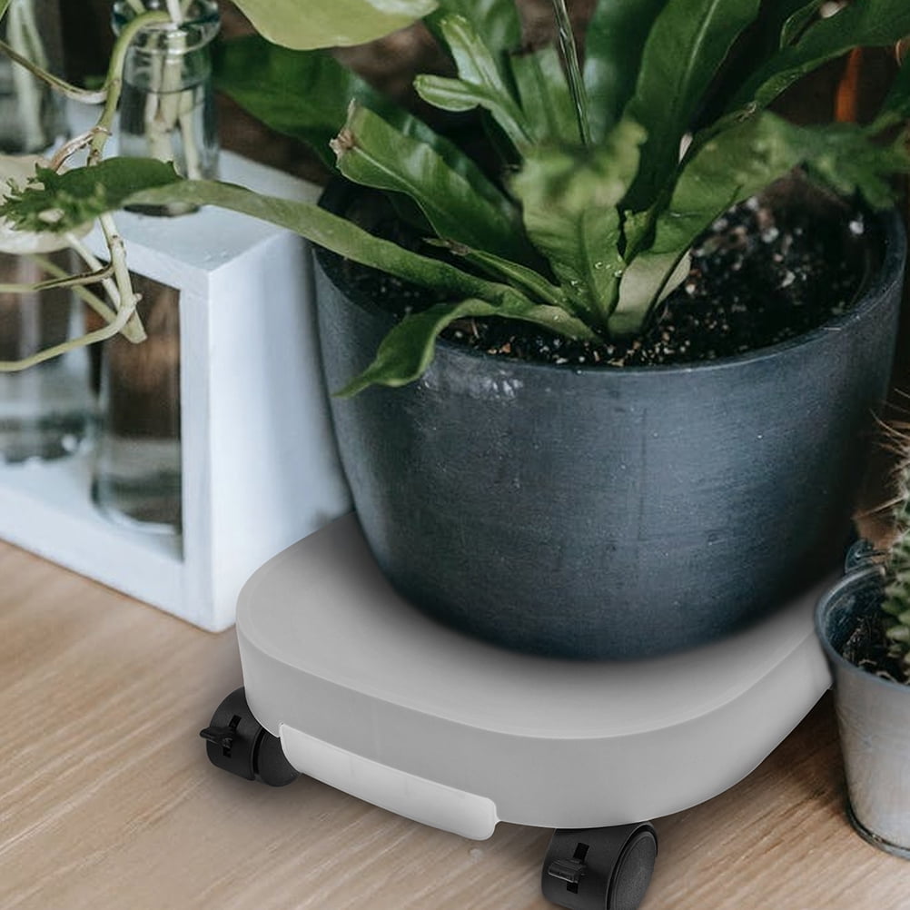 KONTONTY Plant With Wheels 11.79 Inch Outdoor Indoor Rolling Plant ...