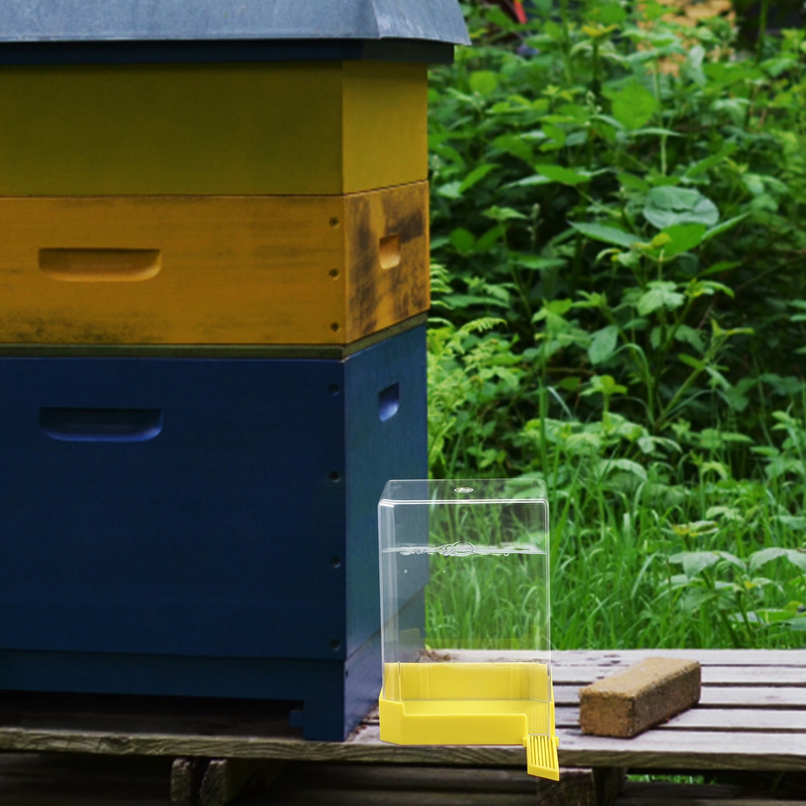 KONTONTY Yellow Plastic Water Feeder Cup for Beehive and Garden Feeding ...