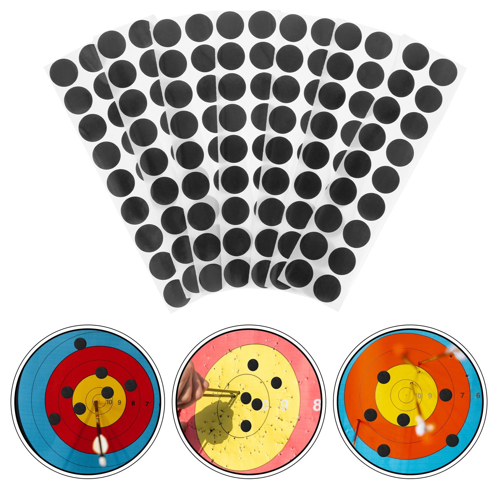 KONTONTY Portable Black Paper Target Decals Durable Self-Adhesive ...