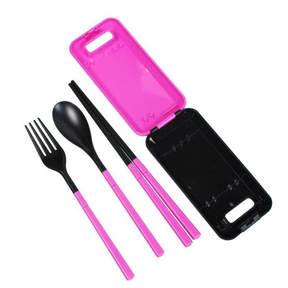 KONTONTY Portable Cutlery Set Cutlery Set with Case Travel 12.00X5.70X2 ...