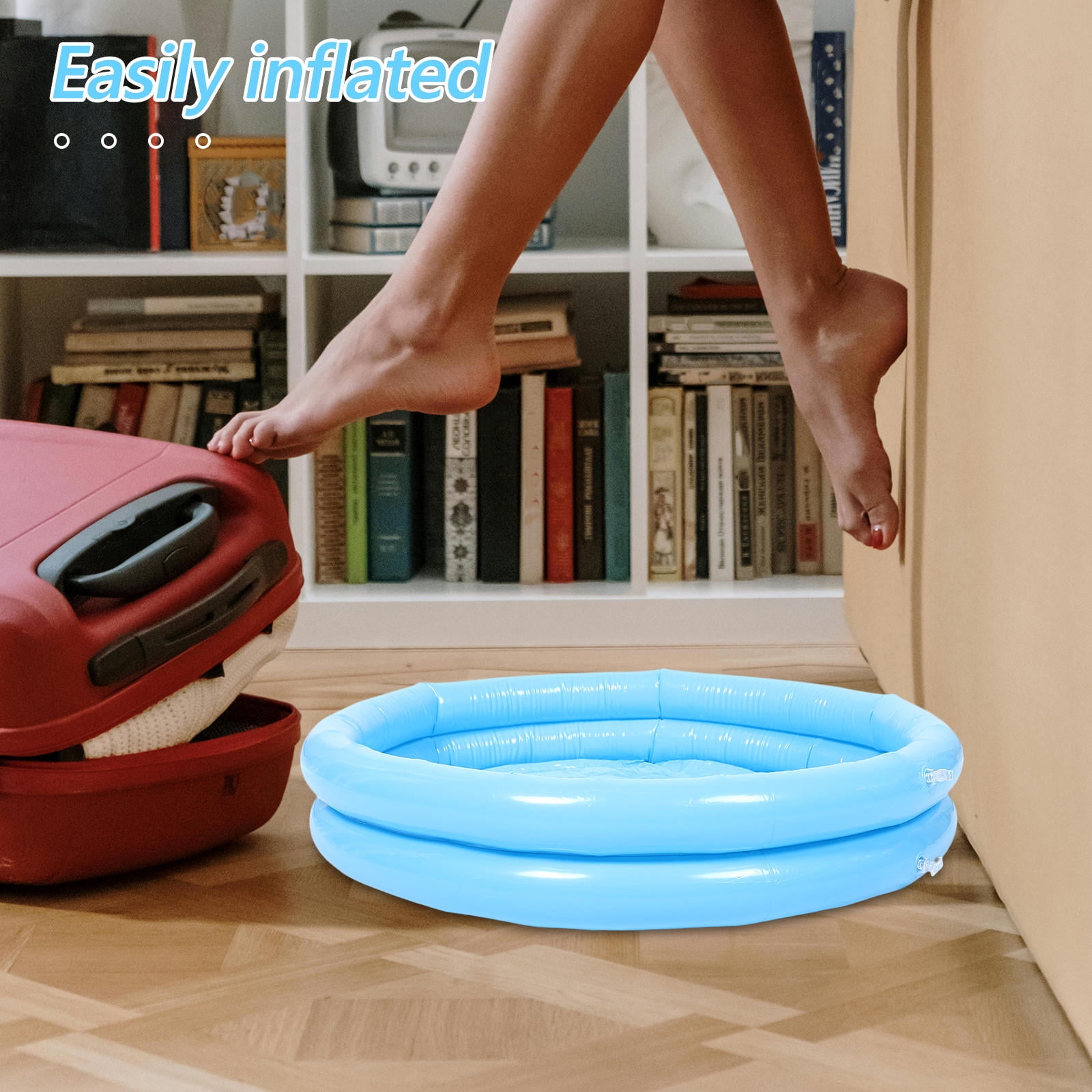 KONTONTY Portable Foot Spa Tub with Inflatable Pump Compact PVC Design ...