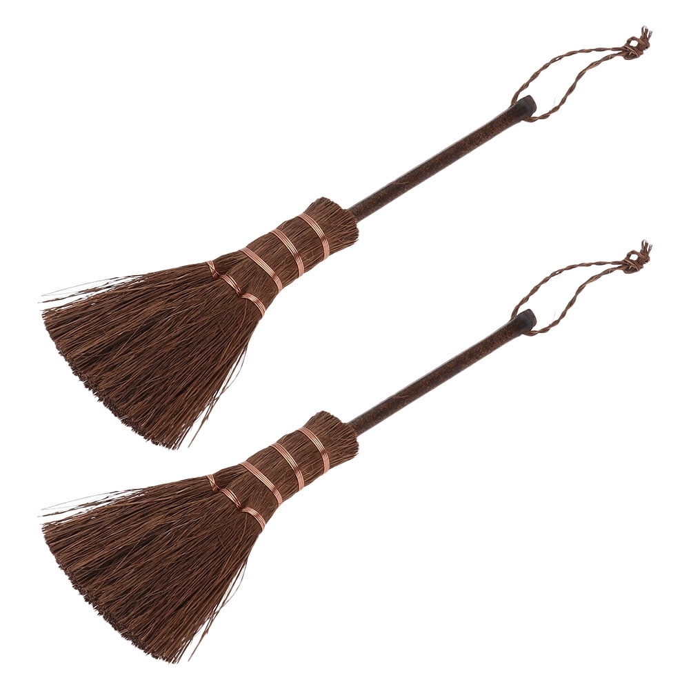 KONTONTY Portable Mini Hand Broom with Soft Palm Fiber for Home ...