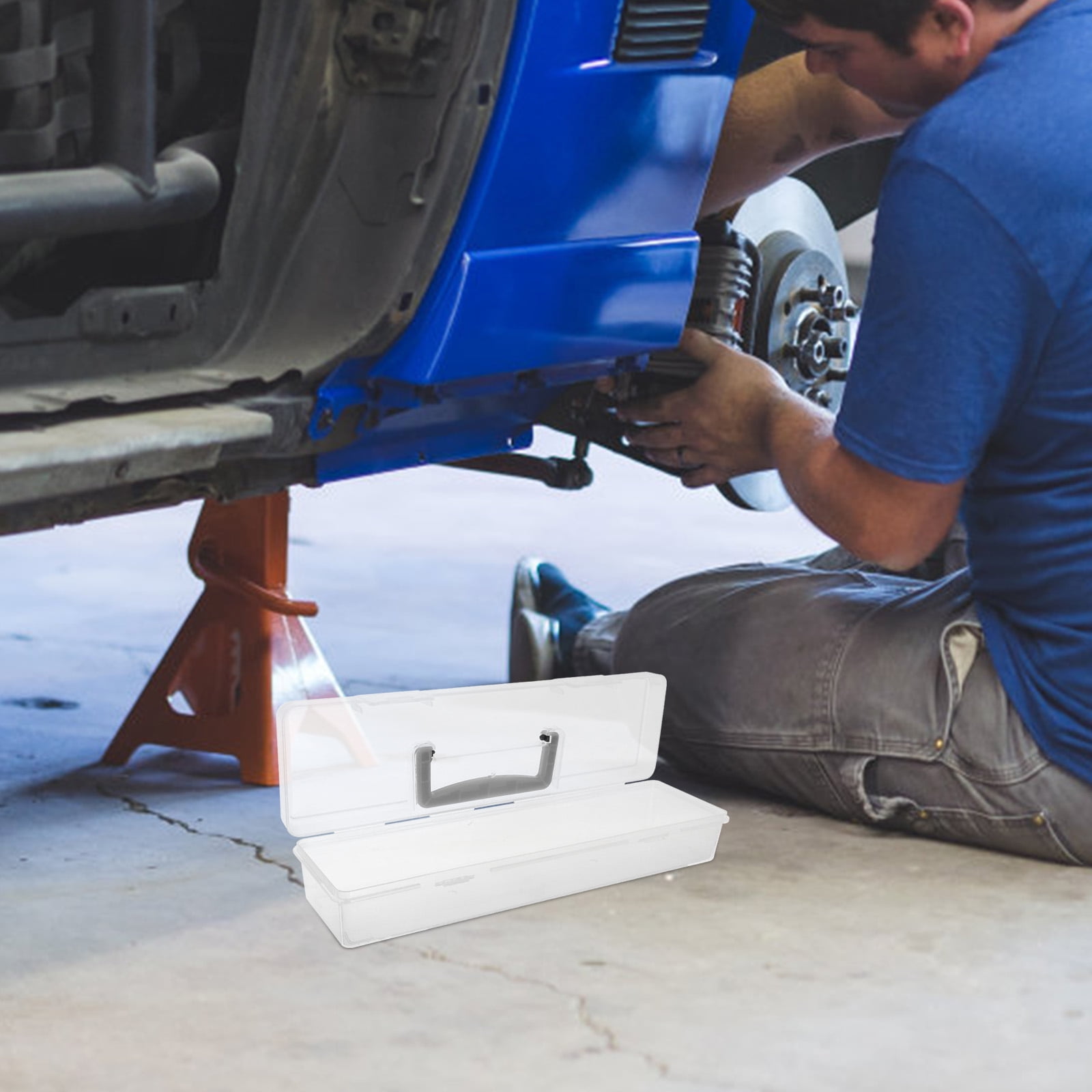 KONTONTY Portable Tool Box with Transparent Lid for Nuts and Bolts ...