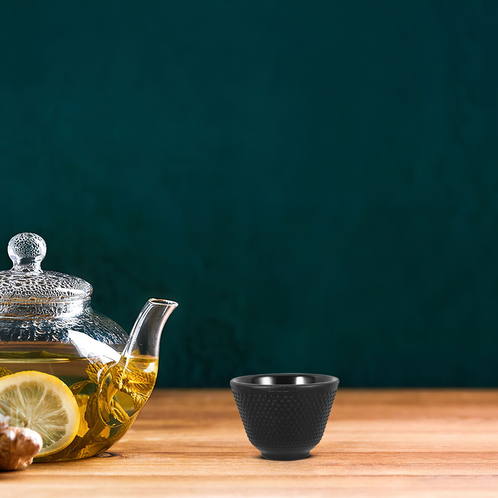 KONTONTY Retro Style Cast Iron Kung Fu Tea Cups 80ml Asian Tea Cups Tea ...