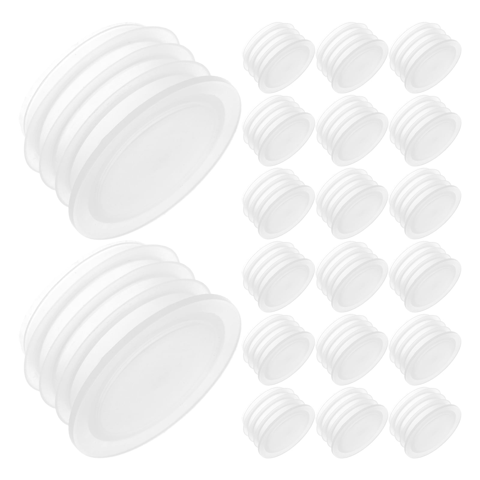 KONTONTY Plastic Jar Covers with Transparent Threaded Design for DIY ...